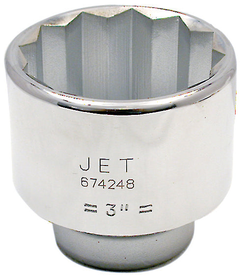 Jet 674244 ~ 1 Inch Drive x 2-3/4 Inch Regular Chrome (12 Point Socket ...